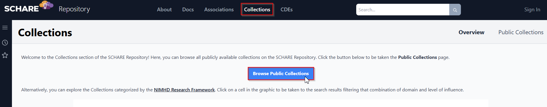 From here, you can filter collections on the left-hand side of the page ...